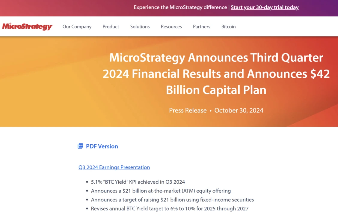 比特币“大户”MicroStrategy大胆宣布：未来三年将加码420亿美元！